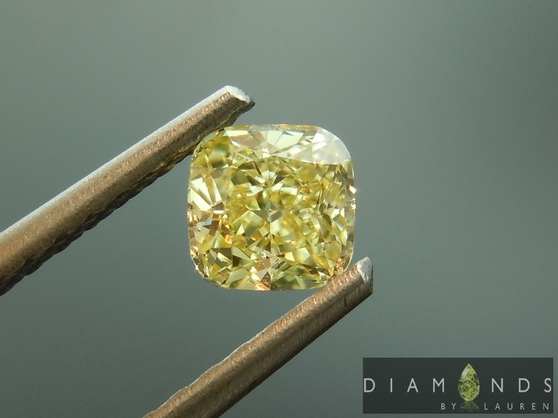 Yellow Diamond | Cushion Cut Diamond | Loose Diamond