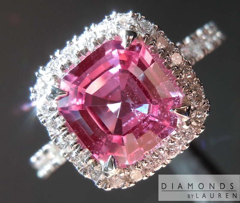 1.79ct Pink Asscher Sapphire Ring