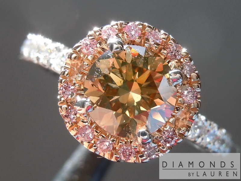 1.15ct Brown SI1 Round Diamond Ring
