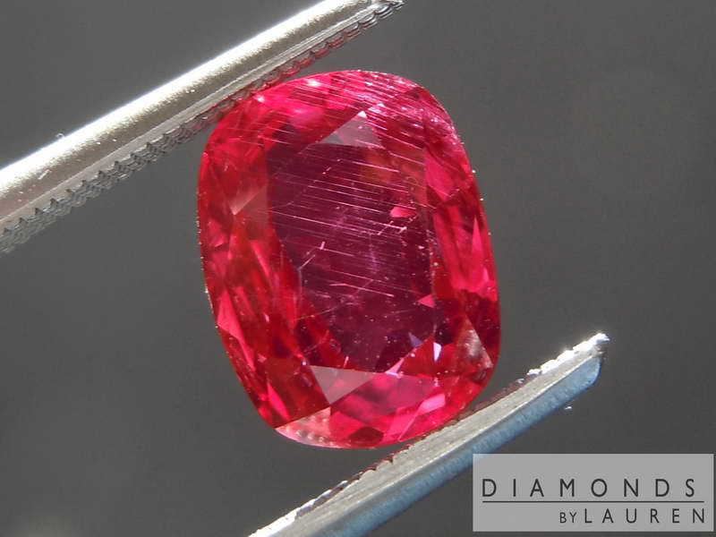 2.04ct Cushion Cut Ruby Ring