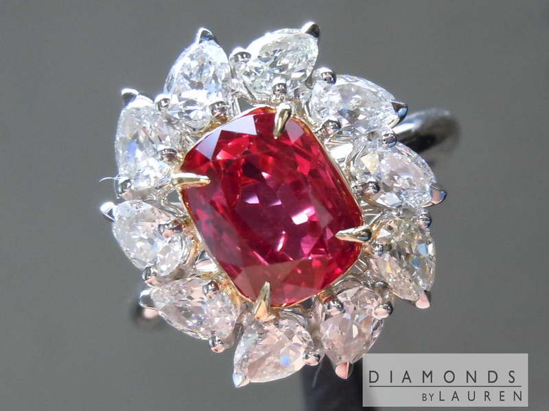 2.04ct Cushion Cut Ruby Ring