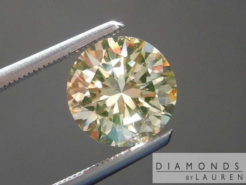 2.01ct Yellow I1 Round Diamond