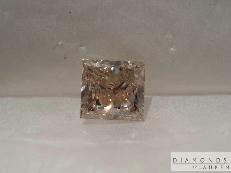 2.01ct Pink I1 Princess Diamond