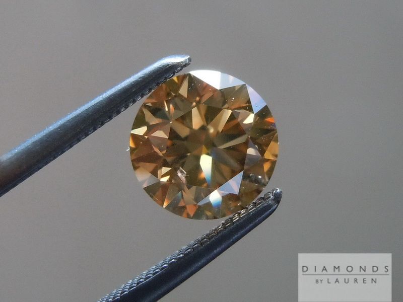 1.00ct Brown SI2 Round Diamond Ring