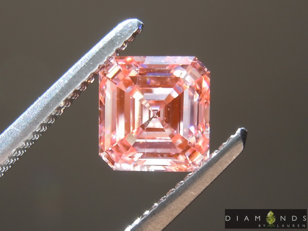 1.17ct Pink SI2 Asscher Lab Grown Diamond