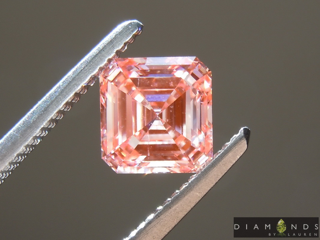1.17ct Pink SI2 Asscher Lab Grown Diamond