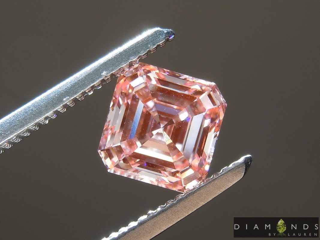 1.42ct Pink SI2 Asscher Lab Grown Diamond