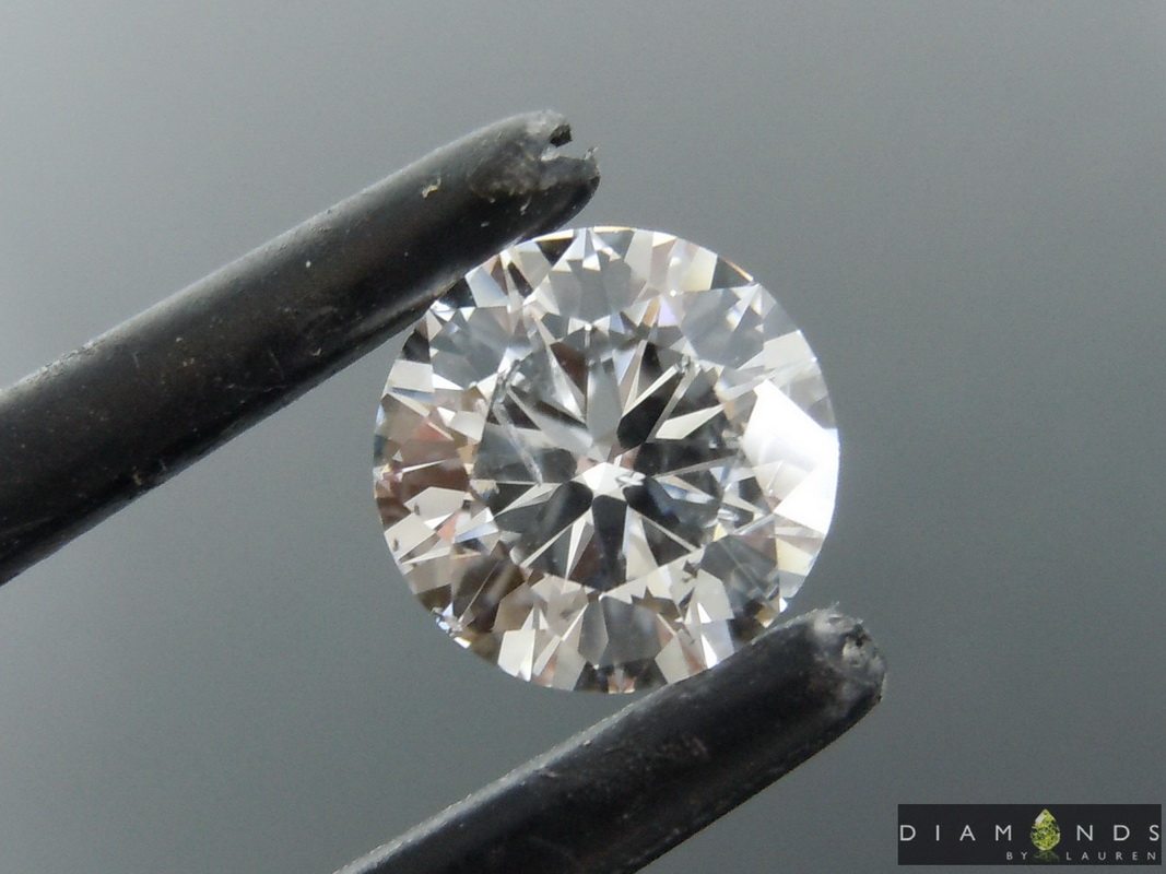 1.02ct G (Blue) SI2 Round Lab Grown Diamond Ring