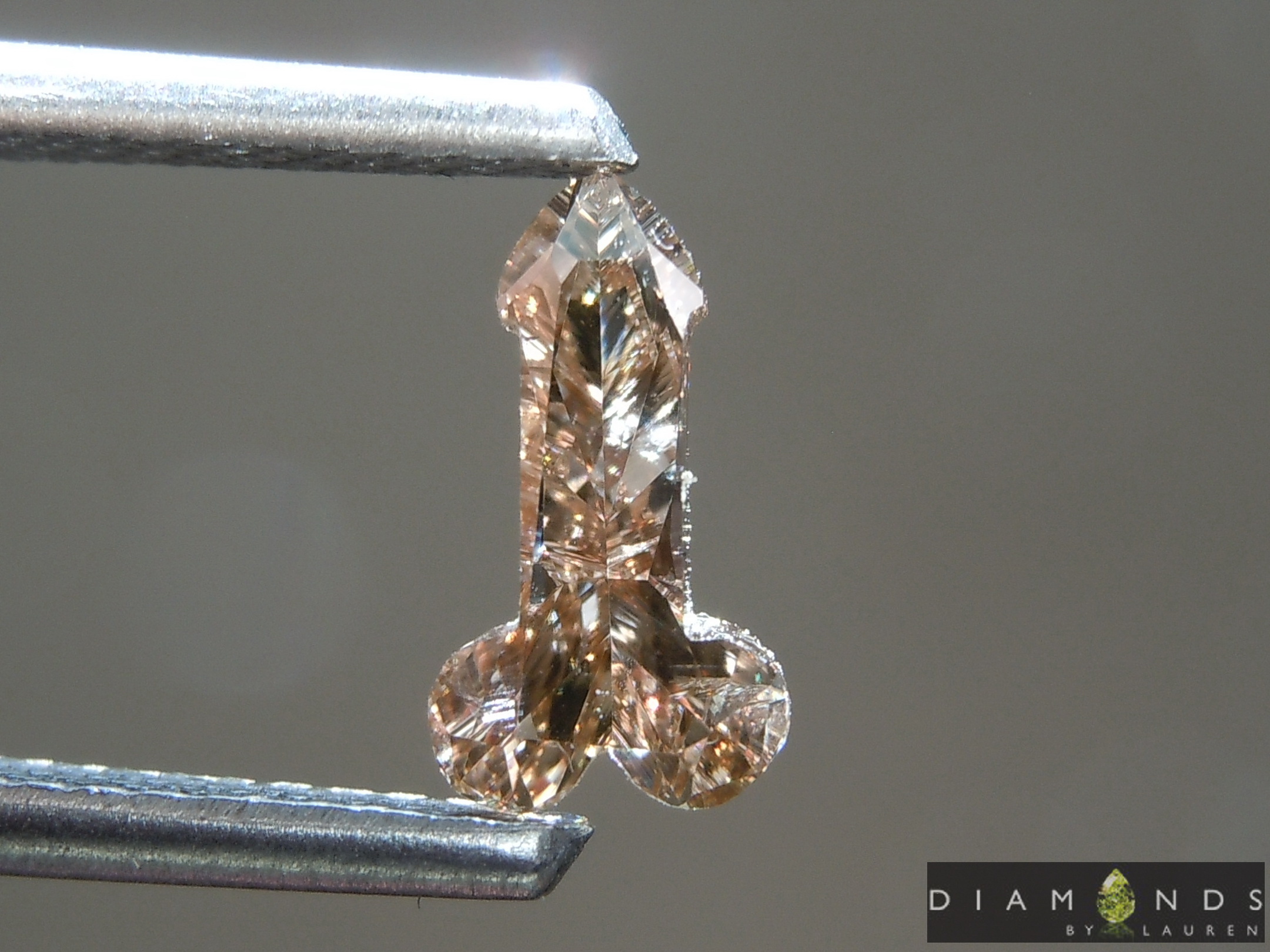 0.67ct Brown Novelty Shape Diamond