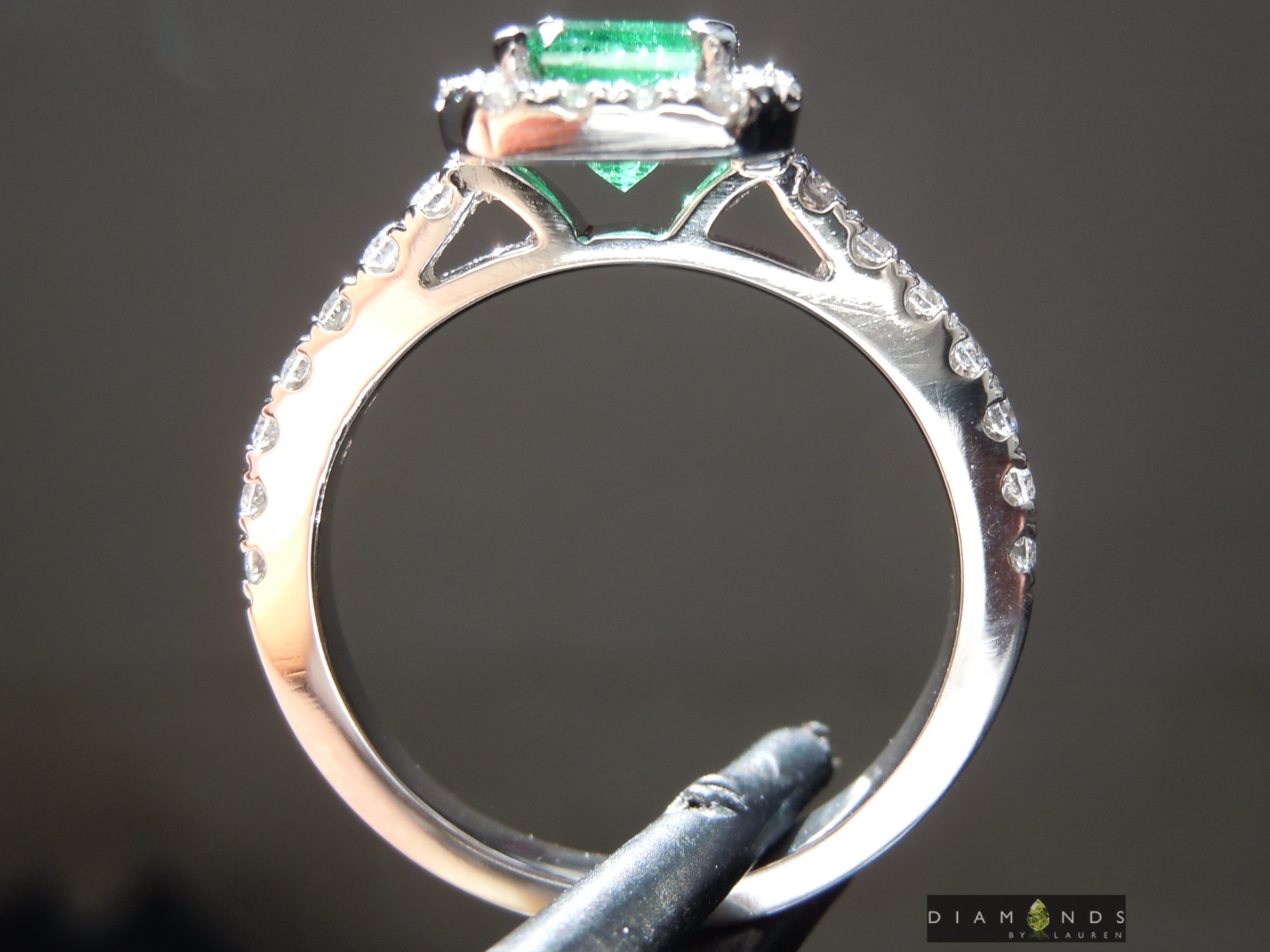0.88ct Asscher Emerald Ring